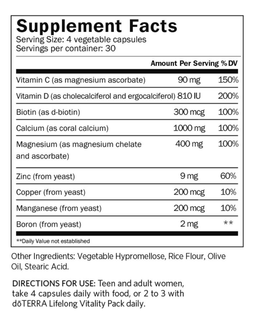 Bone Nutrient Lifetime Complex - Essential Oil Shop